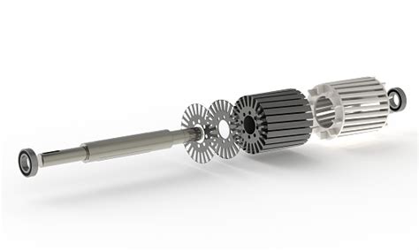 비동기 모터를 위한 회전자 Esploded 전망 3d 렌더링 전기 모터에 대한 스톡 사진 및 기타 이미지 전기 모터 0명 3차원 형태 Istock