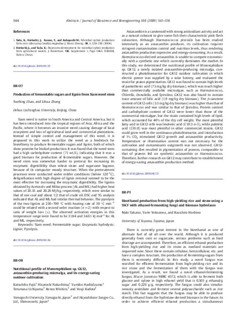Pdf Production Of Fermentable Sugars And Lignin From Siam Weed Stem