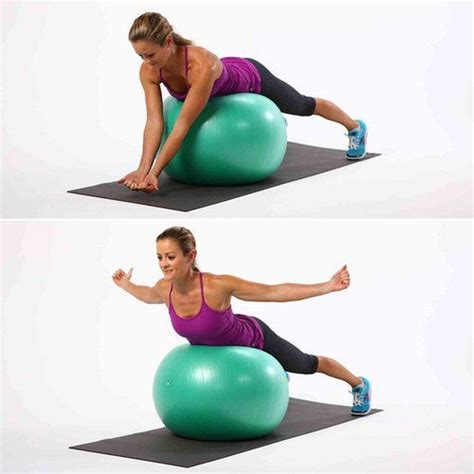 Exercise Ball Moves That Help Tame Back Bulge Ball Exercises Exercise Fitness Body