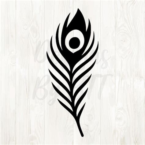 Peacock Feather Vector Silhouette
