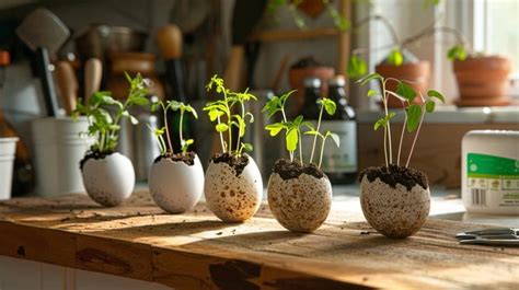 Free Eggshell Seed Starters Image Plants Eggshells Sustainable