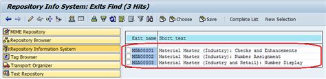 methods to find customer user exit s and badi s for sap community