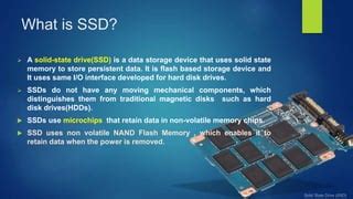 Solid State Drive Ssd PPTX Data Storage And Warehousing Computing