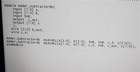 Solved I Have To Implement 8 Bit Adder Subtractor With Carry Chegg