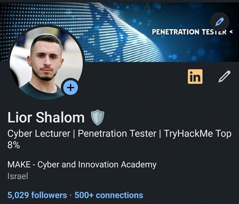 Lior Shalom 🛡️ On Linkedin סייבר הצלחה אבטחתמידע עבודה חיפושעבודה
