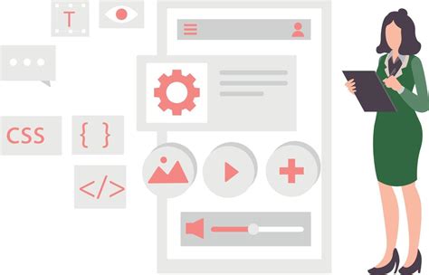 The Girl Is Working On CSS Coding Vector Art At Vecteezy