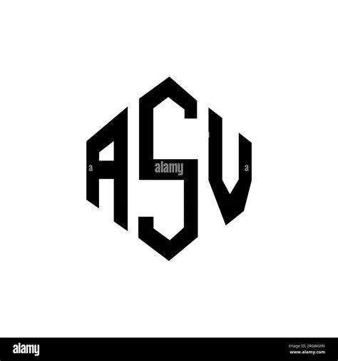 Asv Letter Logo Design With Polygon Shape Asv Polygon And Cube Shape