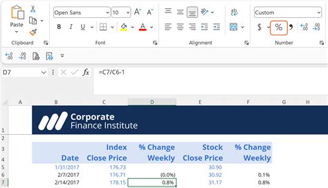 How To Calculate Percentage Change In Excel
