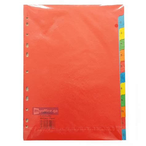 Paper Index Divider 1 12 Color A4 In Qatar