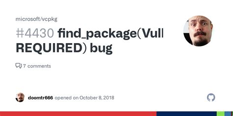 Find Package Vulkan REQUIRED Bug Issue Microsoft Vcpkg GitHub