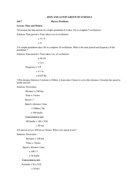 Physics Revision Problems Pdf