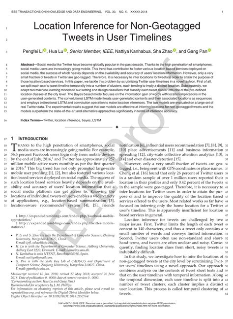 Pdf Location Inference For Non Geotagged Tweets In User Timelines