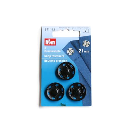 Prym Snap Fasteners 21mm Black