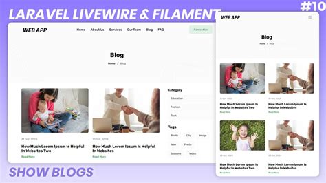 Laravel Livewire And Filament Web App 10 Show Blogs Frontend Php Tech Life Hindi Youtube
