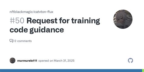 Request For Training Code Guidance Issue Nftblackmagic Catvton Flux GitHub