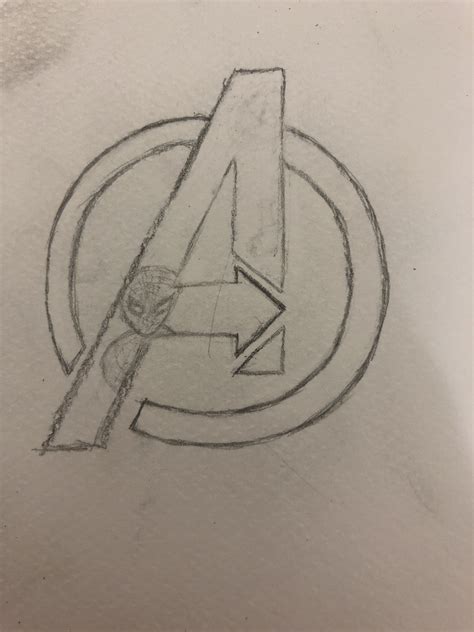 Avengers Logo Pencil Drawing