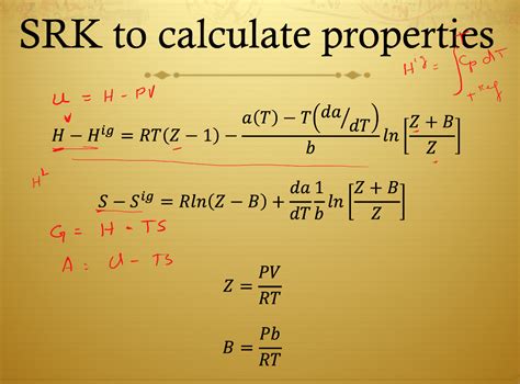 Soave Redlich Kwong Equation Of State And