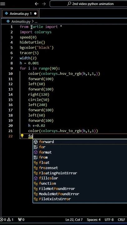 Creating Animation Using Python Youtube