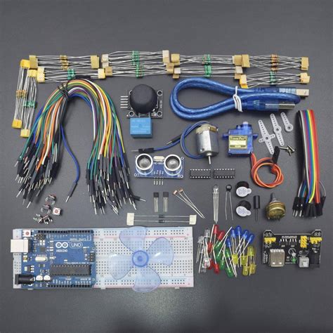 basic starter kit for arduino with uno r3 breadboard rees52