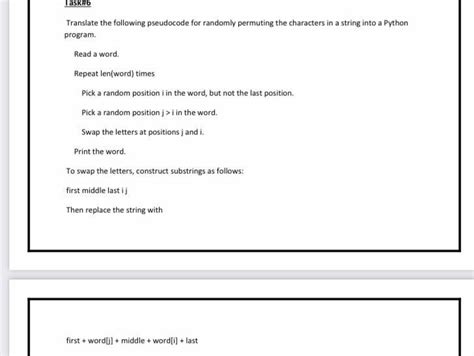 Solved Task6 Translate The Following Pseudocode For