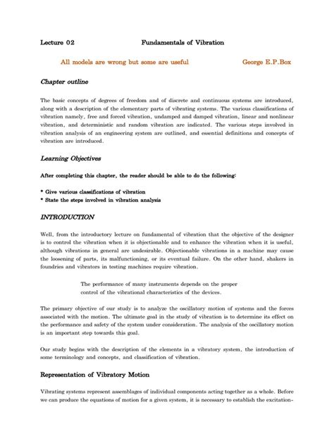 lecture 02 fundamentals of vibration pdf