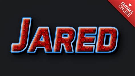 Jared Text Effect Generator Jared Text Effect Generator