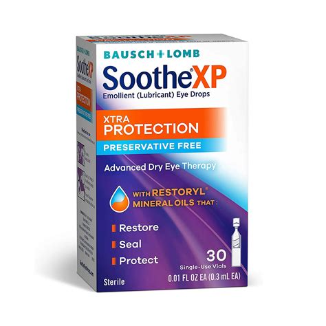 Bausch And Lomb Soothe Xp Lubricant Eye Drops 30 Vials Vision Rescue
