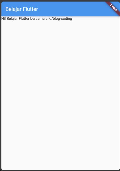Widget Dasar Dalam Pemrograman Flutter