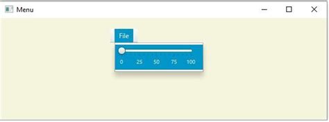 如何在 Javafx 中将滑块添加到菜单项 W3schools 教程