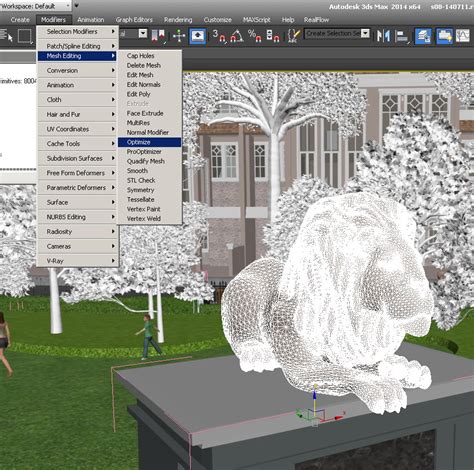 3ds Max Tutorial ลดจำนวน Polygon ของ Model ด้วย Modifier Optimize
