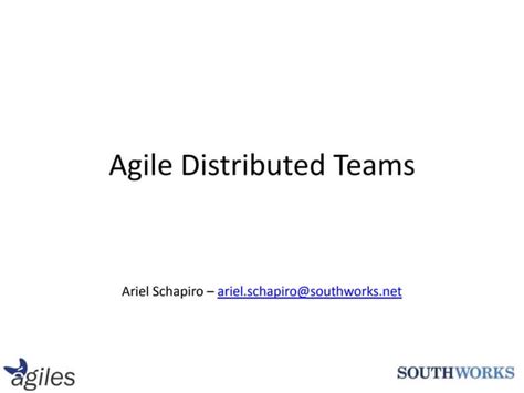 Agile Distributed Teams Ppt