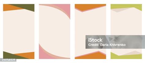 Collection Of Assorted Shapes Suitable For Headers And Footers On Vertical Stories Promo Site