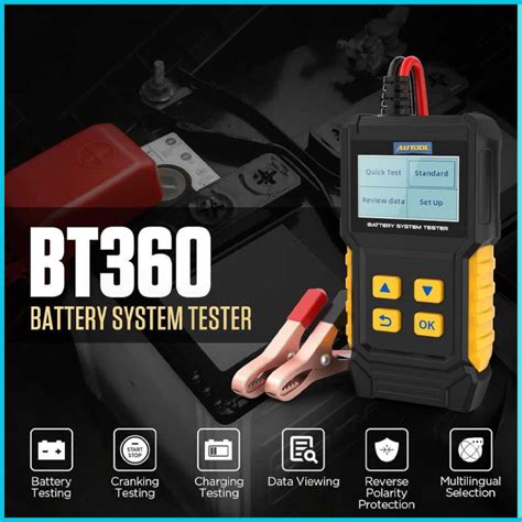 Jual COD AUTOOL Tester Baterai Aki Mobil Motor 12V 2000CCA Alat Tester Beban Aki Mobil Accu