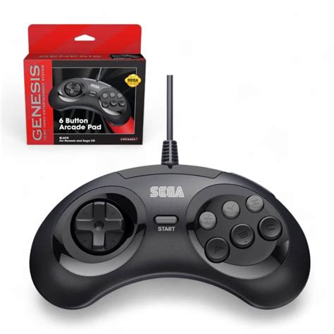 Retro Bit Official Sega 6 Button Arcade Pad For Mega Drive Mega Cd
