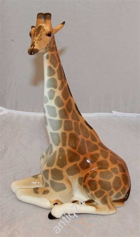 Большой жираф ЛФЗ Фарфор статуэтки — Антикварный салон «Арбатъ