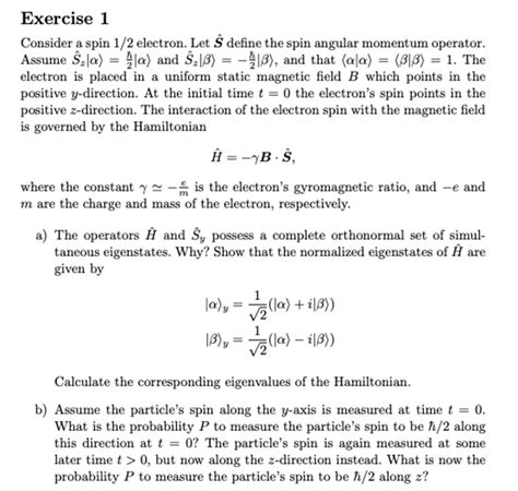 solved consider a spin 1 2 electron let s define the spin angular