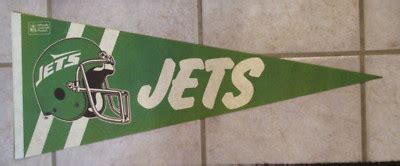 Vintage Nfl Stadium Sold New York Jets Full Size 12 X 30 Pennant Rare