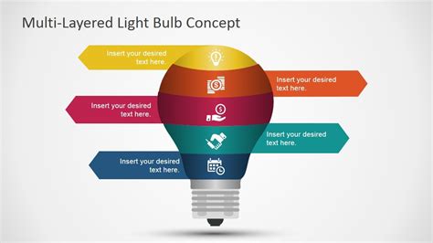 Free Layered Light Bulb Diagram For PowerPoint Google Slides Light