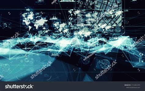 Guigraphical User Interface Concept Global Communication Stock Illustration 1112401475