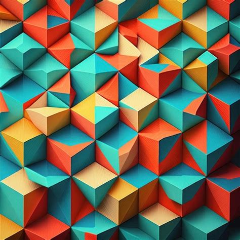 Premium Ai Image Vibrant Block Color Pattern For Modern Designs