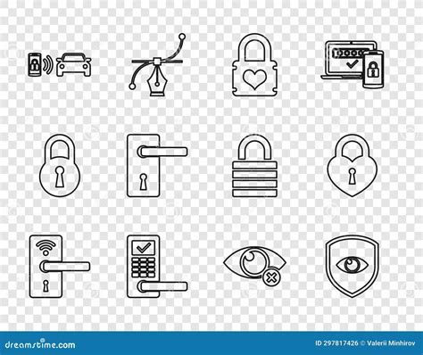 Set Line Digital Door Lock With Wireless Shield And Eye Padlock Heart Smart Car Alarm System