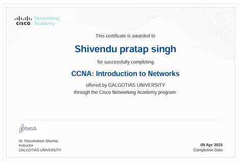 Ccna Networking Cisco Techjourney Networkingacademy Shivendu Pratap Singh