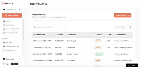 Payment Link Via Dashboard