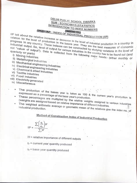 Index Numbers Pdf