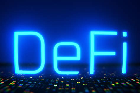 Defidecentralized 재정은 숫자의 배경에 대해 빛납니다 블록 체인 개념 분산 된 금융 시스템 3d 렌더링 0명에