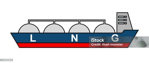 Lng Tanker Icon Liquefied Natural Gas Tanker Lng Carrier Vector Stock