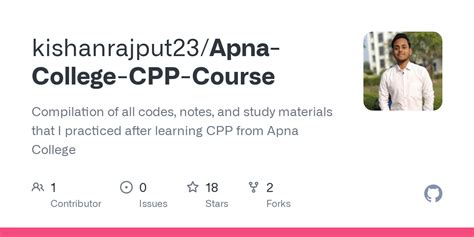 Github Kishanrajput23apna College Cpp Course Compilation Of All