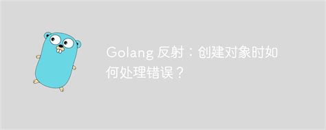 Golang 反射：创建对象时如何处理错误？ Golang学习网