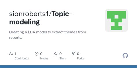 Github Sionroberts1topic Modeling Creating A Lda Model To Extract
