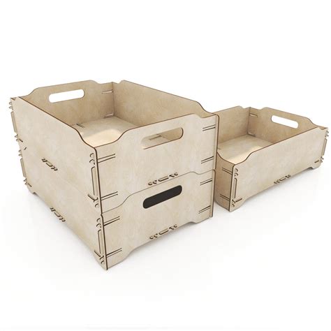 Stackable Storage Box Cnc Vector Model Files DXF SVG CDR Etsy